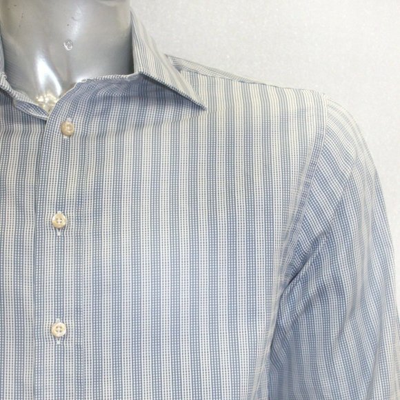 Rufus | Shirts | Mens Rufus Sky Blue White Button Down Long Sleeve ...